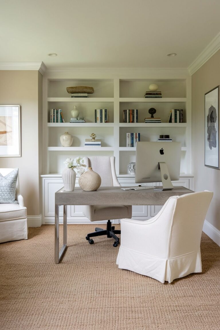 26 Neutral Home Office Ideas
