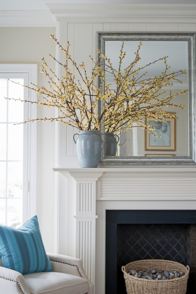 33 Fresh and Inspiring Spring Mantel Decor Ideas