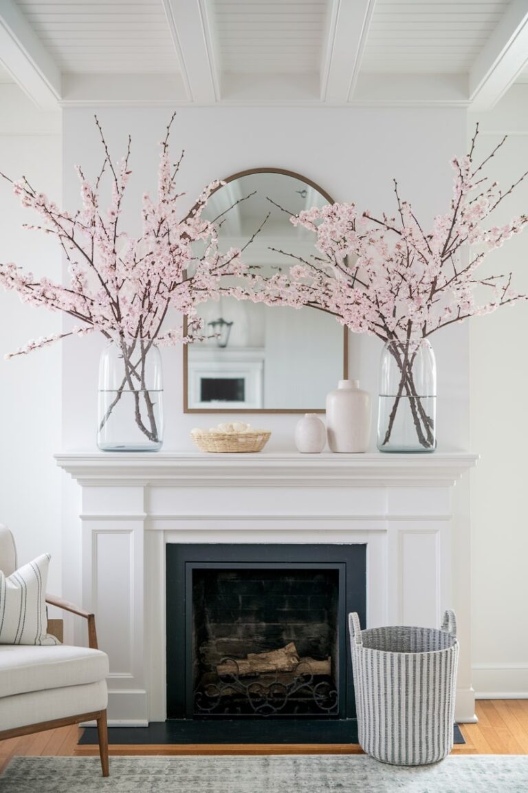 33 Fresh and Inspiring Spring Mantel Decor Ideas