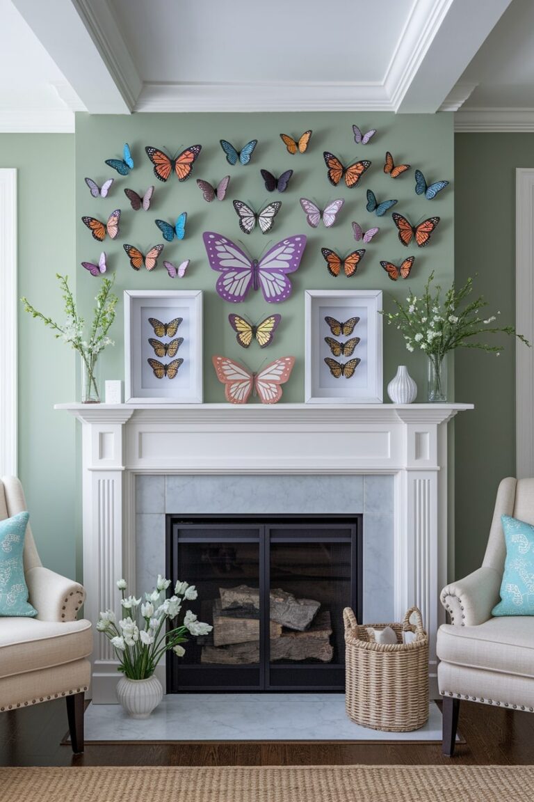 33 Fresh and Inspiring Spring Mantel Decor Ideas