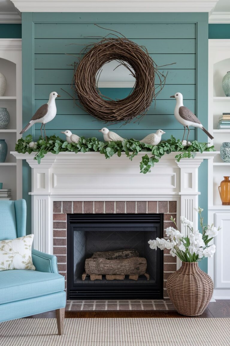 33 Fresh and Inspiring Spring Mantel Decor Ideas