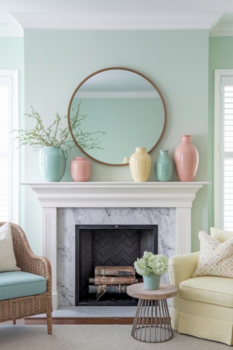 33 Fresh and Inspiring Spring Mantel Decor Ideas