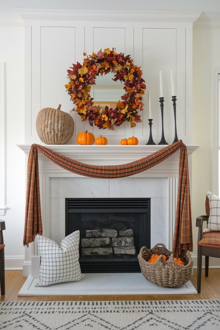 23 Fall Mantel Decor Ideas that Reflect Autumn's Warm Spirit
