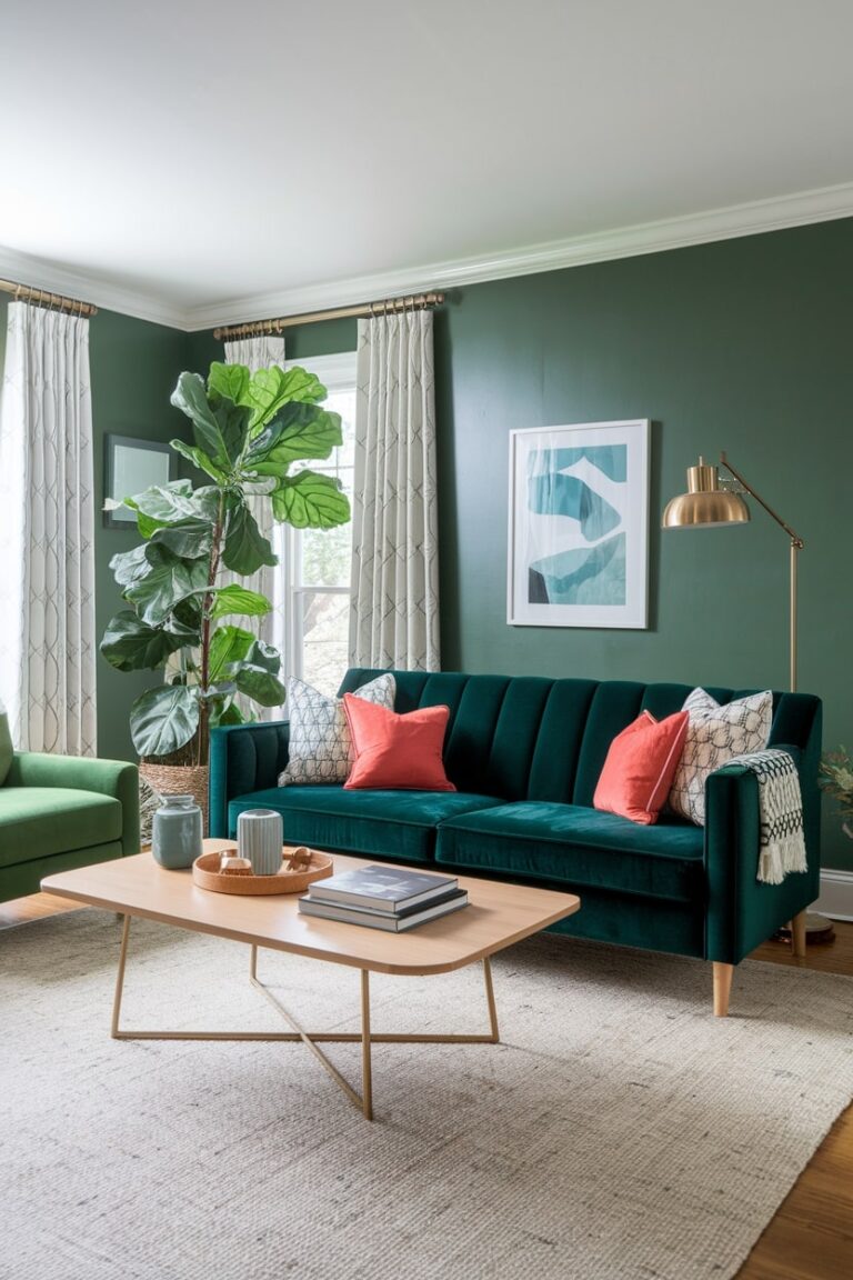 26 Green Living Room Ideas for a Fresh and Vibrant Space