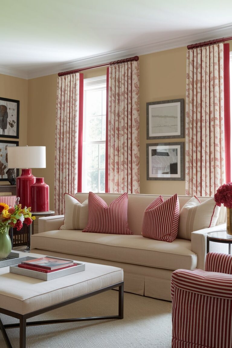 24 Red Living Room Ideas That Make a Bold Statement